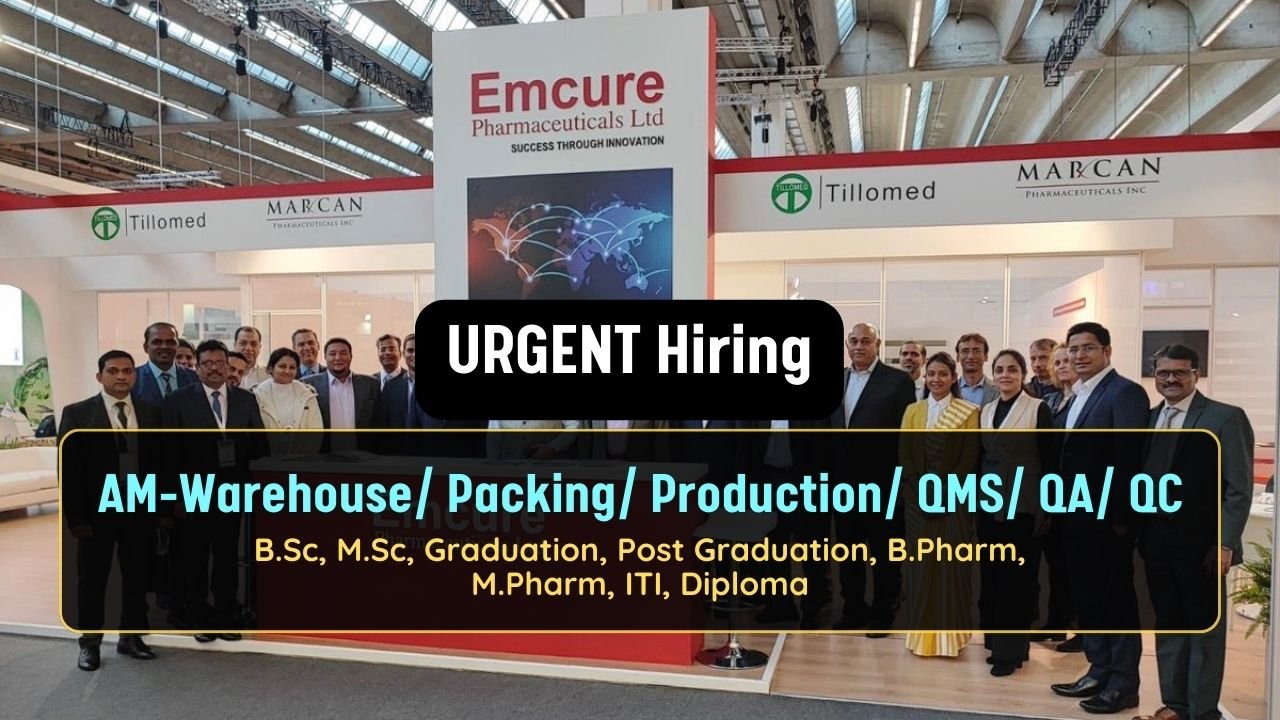 Emcure Pharmaceuticals URGENT Hiring AM-Warehouse/ Packing/ Production ... Emcure Pharmaceuticals URGENT Hiring AM-Warehouse/ Packing/ Production ...