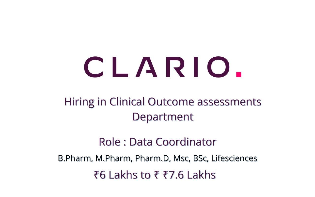 Clario Hiring in Clinical Outcome Assessments (eCOA)