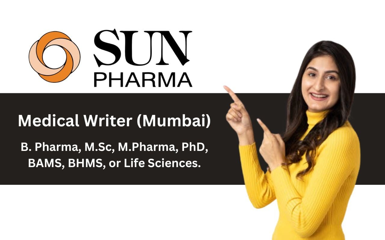 Sun Pharma Medical Writer Job Openings