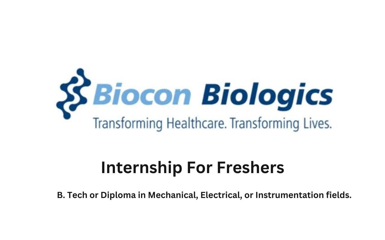 Biocon Biologics Internship for Freshers