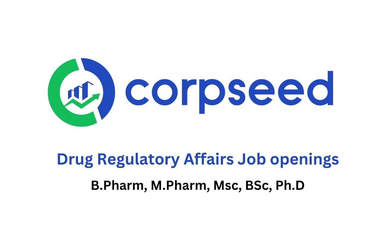 Drug Regulatory Affairs Openings at Corpseed