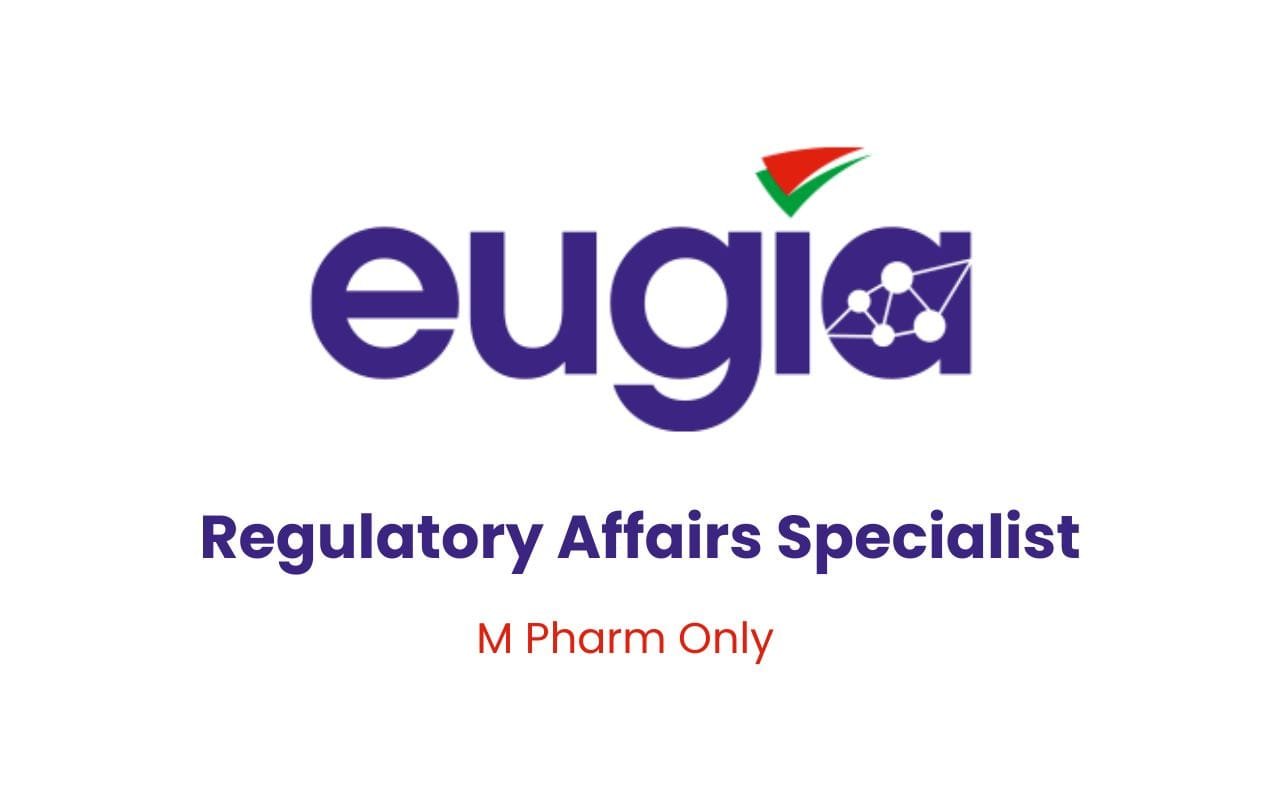 Eugia Pharma Hiring Regulatory Affairs Specialist