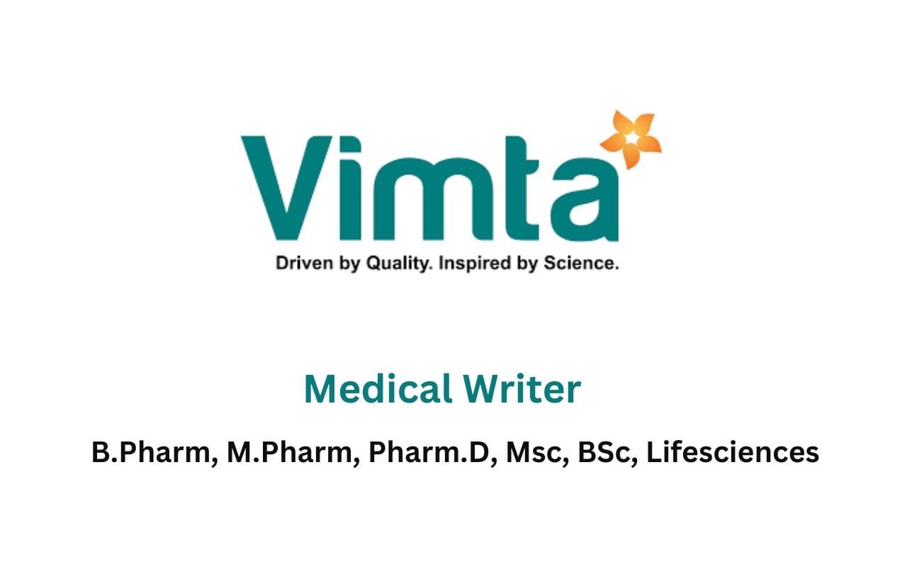 Vimta Labs Hiring Medical Writer