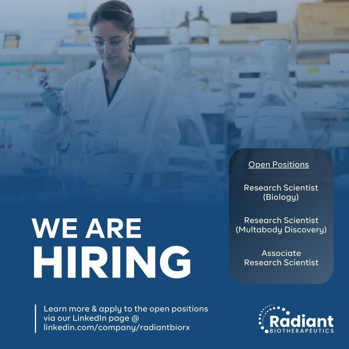 [Freshers & Experienced] Radiant Biotherapeutics Hiring for Research ...