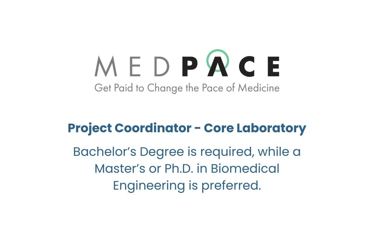 Medpace Hiring Project Coordinator in Core labs