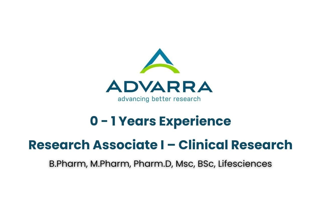 Advarra Hiring Freshers as Research Associate I – Clinical Research Advarra Hiring Freshers as Research Associate I – Clinical Research