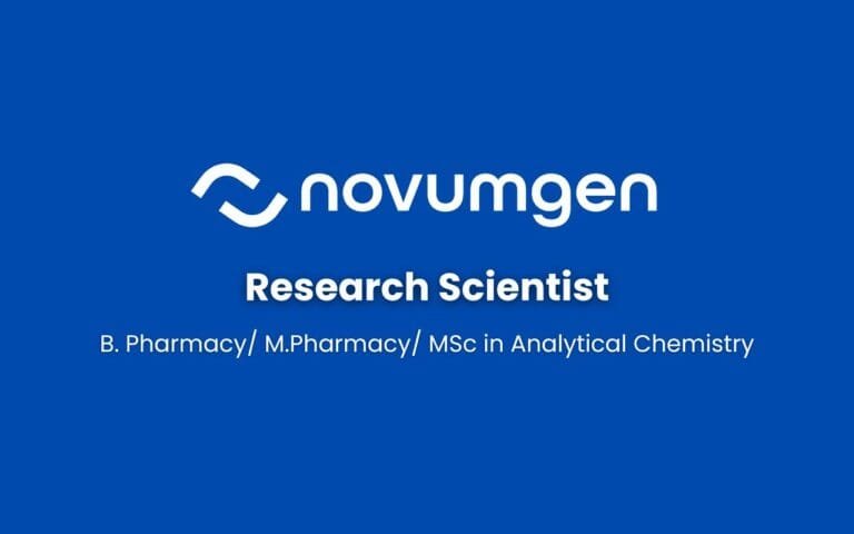 Novumgen Hiring Freshers & Experienced as Research Scientist