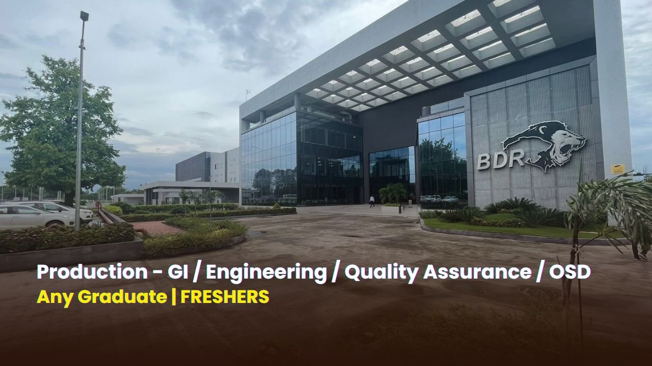 BDR Pharmaceuticals Hiring for Production - GI / Engineering / Quality Assurance / OSD