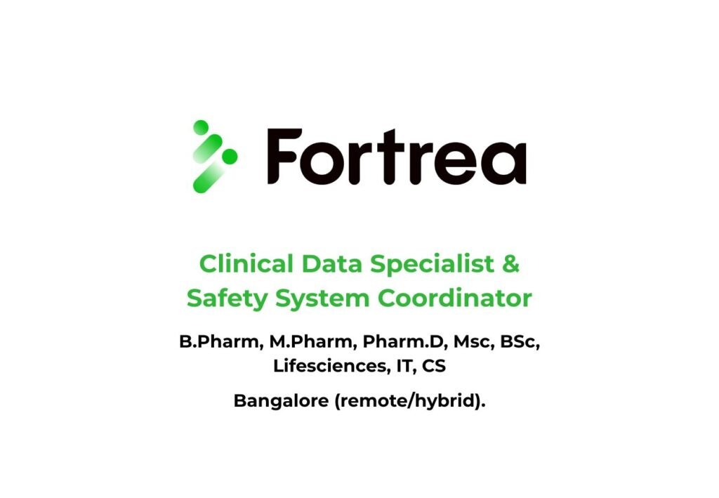 Clinical Data Specialist & Safety System Coordinator II Job Openings at Fortrea
