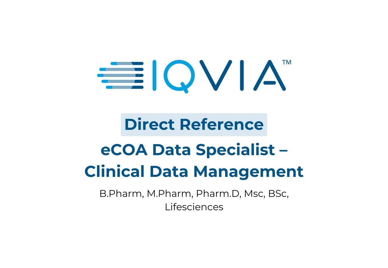 IQVIA Hiring For eCOA Data Managment - Direct Reference