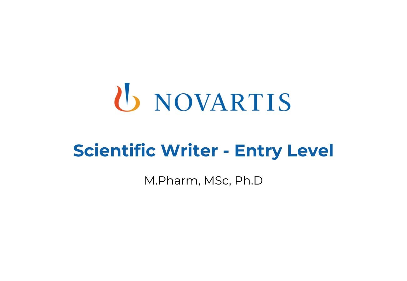 Scientific Writer Job at Novartis