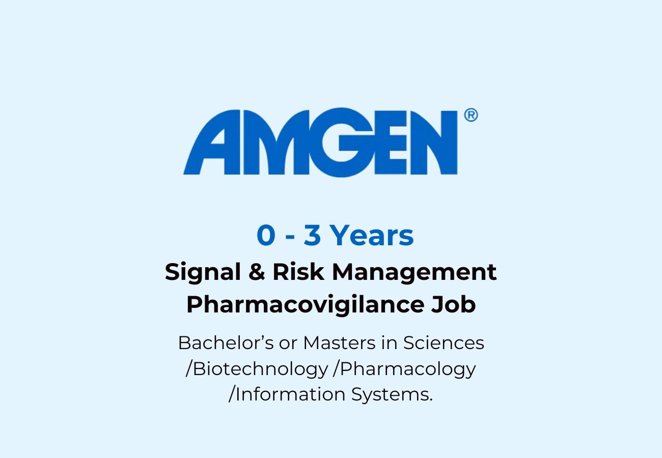 Pharmacovigilance & Data Management Job – Amgen Careers ( 0 - 3 Years)