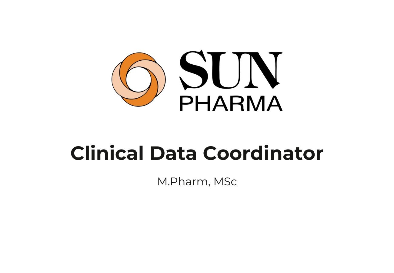 Remote Data Coordinator Job at Sun Pharma – Apply Now!