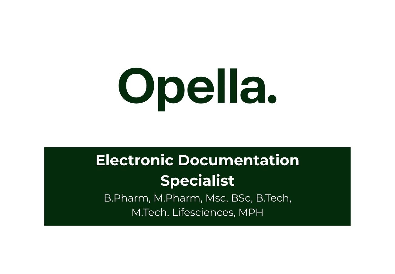 Electronic Documentation Specialist – Regulatory Affairs Role at Opella