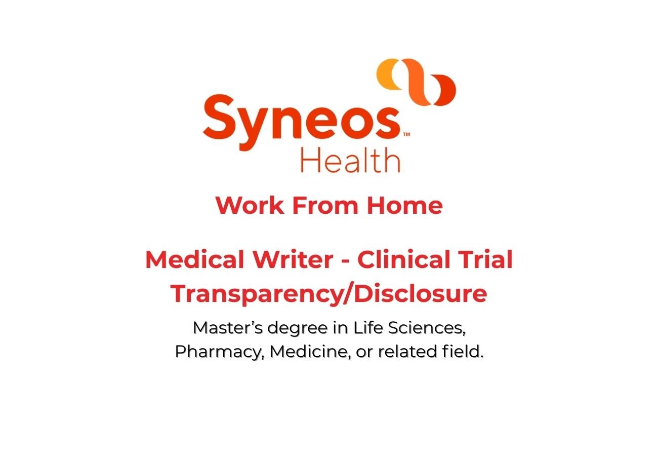 Medical Writer (Clinical Trial Transparency) - Remote Job at Syneos Health | Apply Now