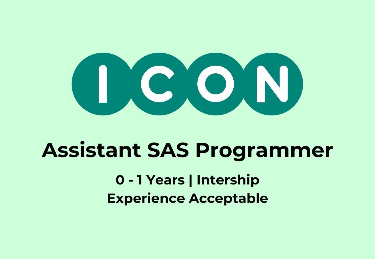 Icon plc Hiring for Entry Level SAS Programmer Assistant