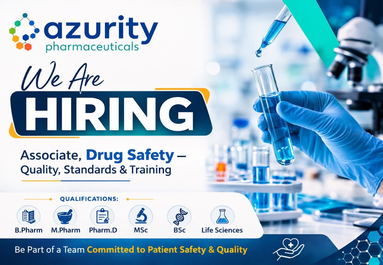 Azurity Pharma Hiring Drug Safety Associate