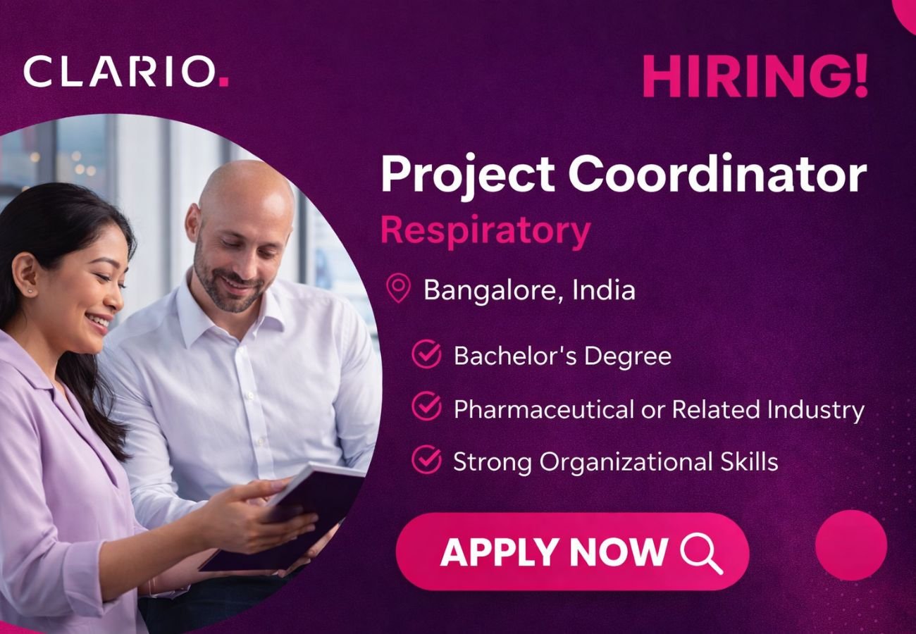 Project Coordinator (Respiratory) Pharma Job in Clario