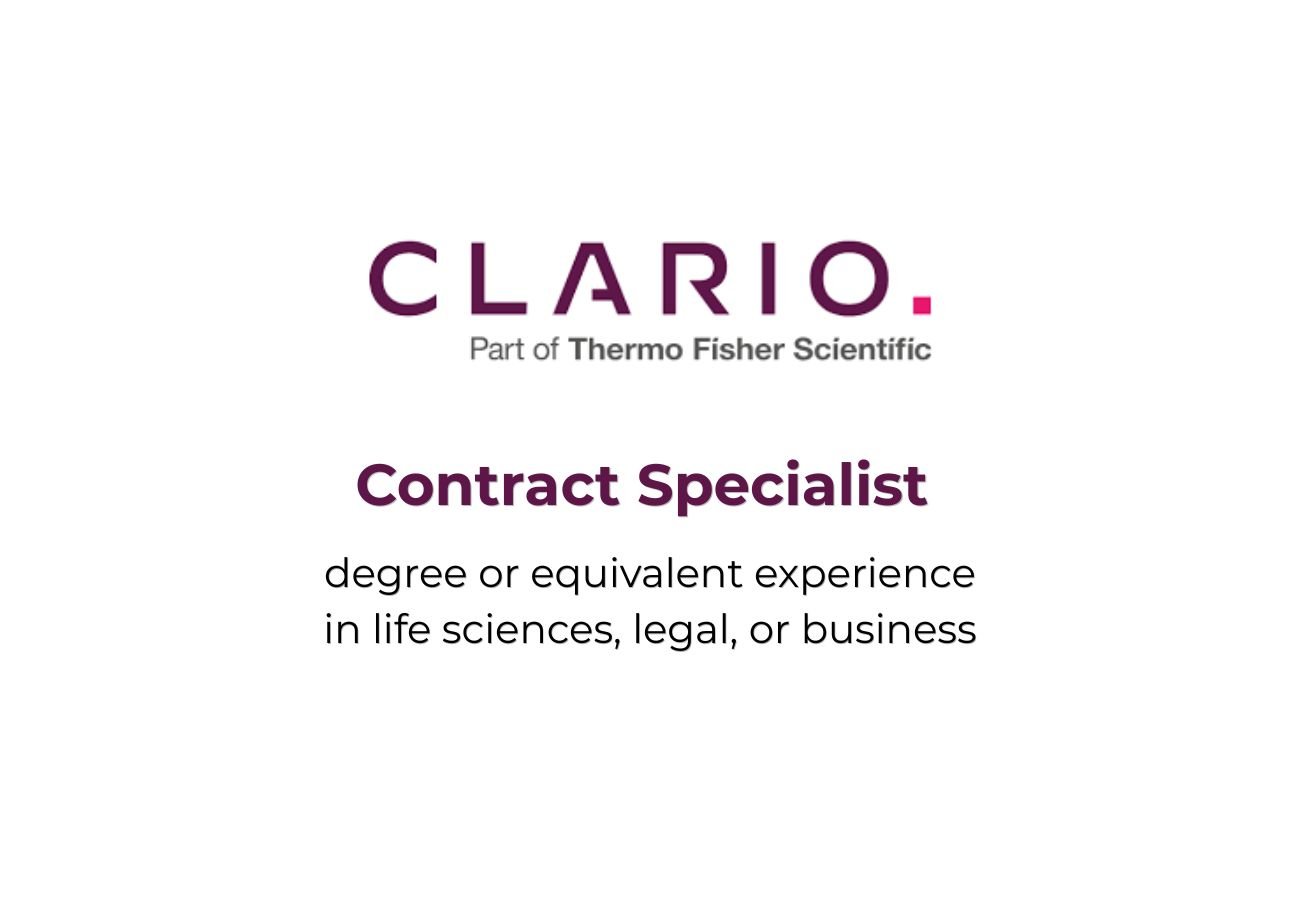 Contract Specialist Job at Clario (Thermo Fisher)
