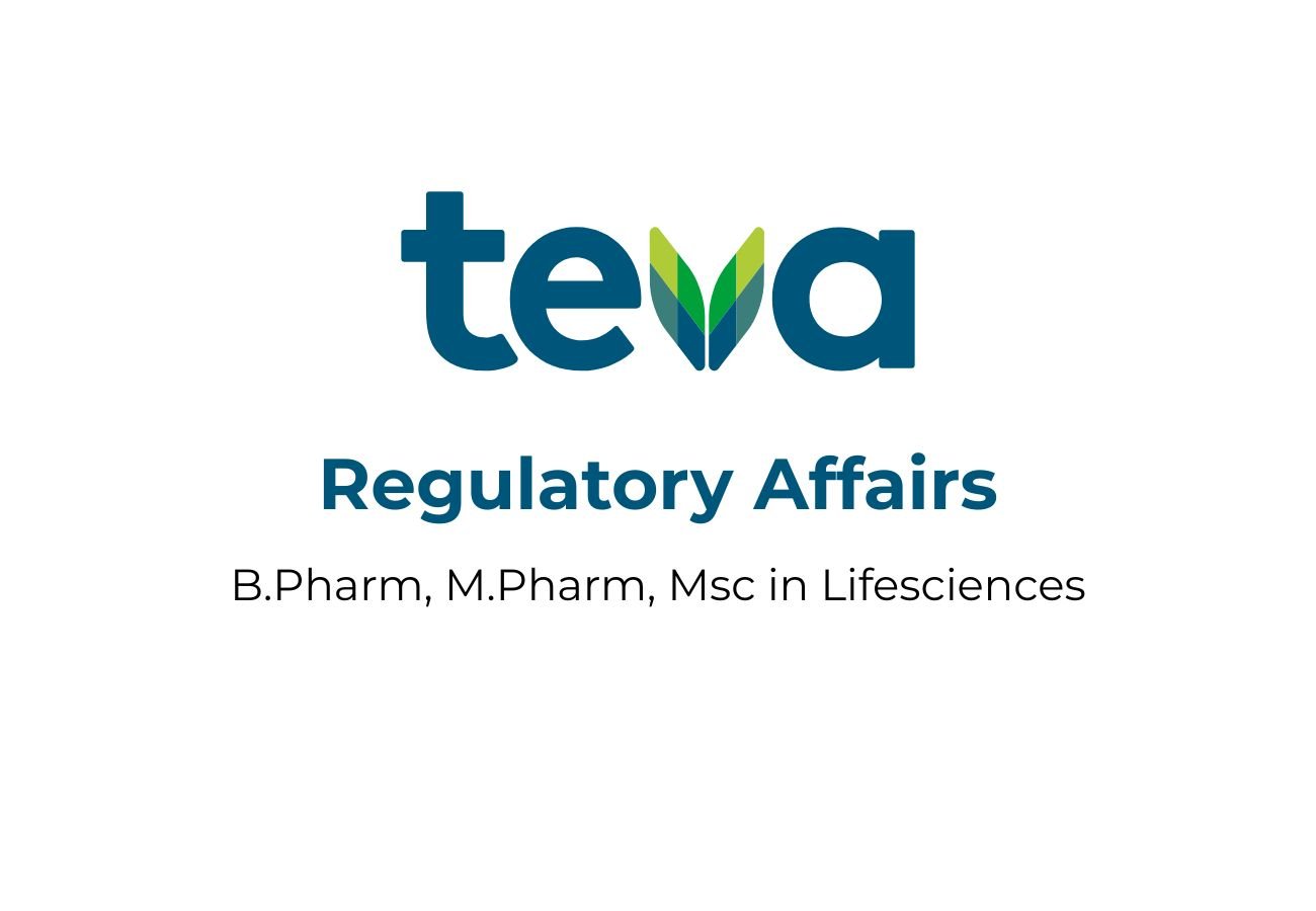 Teva Pharma Hiring Freshers in Regulatory Affairs