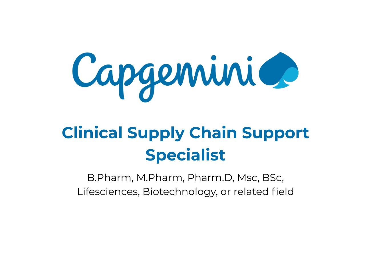 Clinical Supply Chain Specialist Job at Capgemini