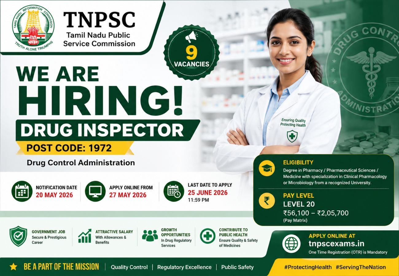 TNPSC Drug Inspector Recruitment 2026