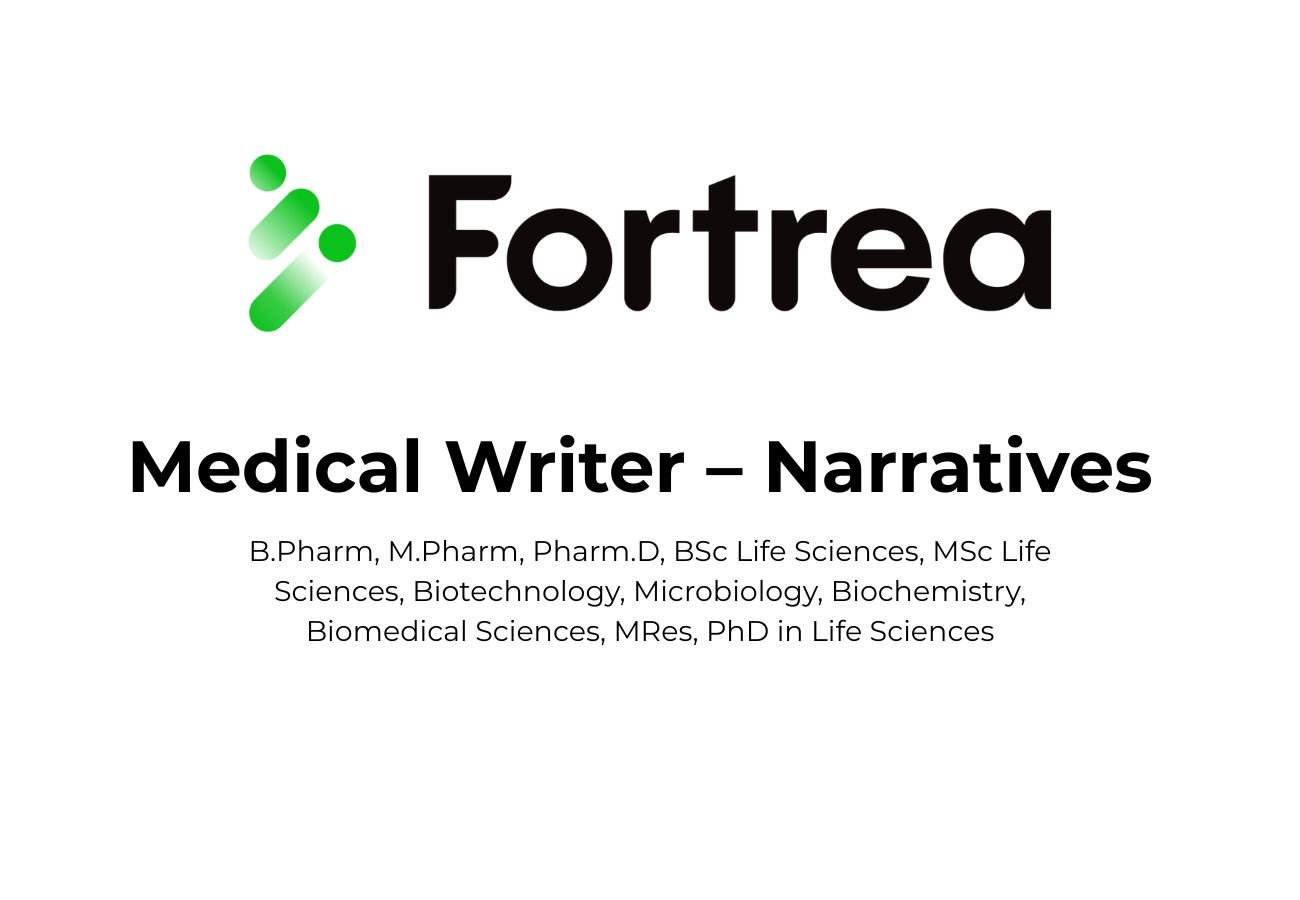 Medical Writer Narratives Jobs at Fortrea | Freshers