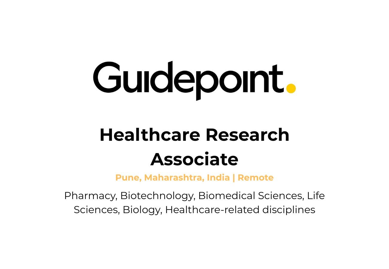 Guidepoint Hiring Healthcare Research Associate in Pune