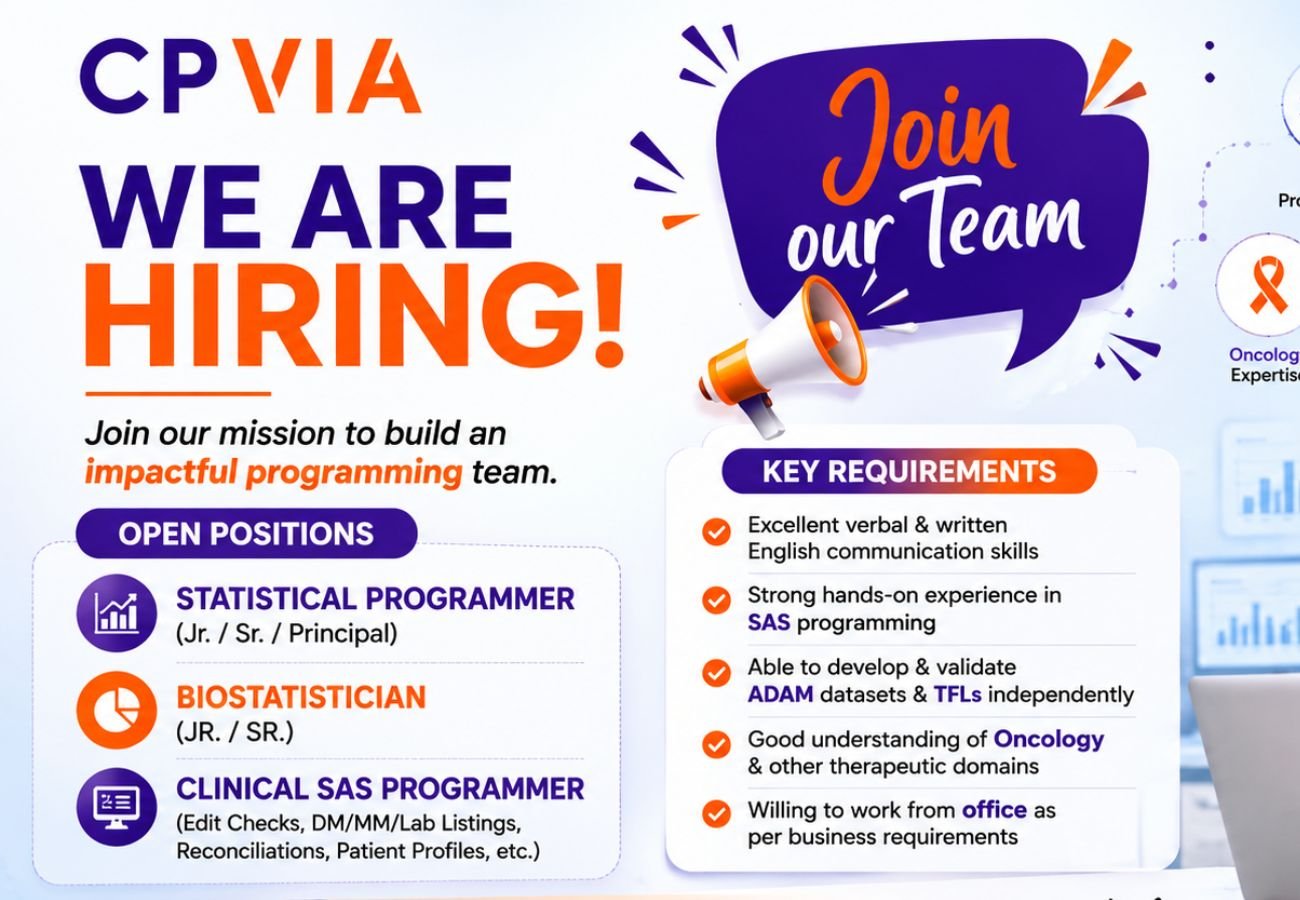 CPVIA Recruitment Statistical Programmer, Biostatistician & Clinical ...