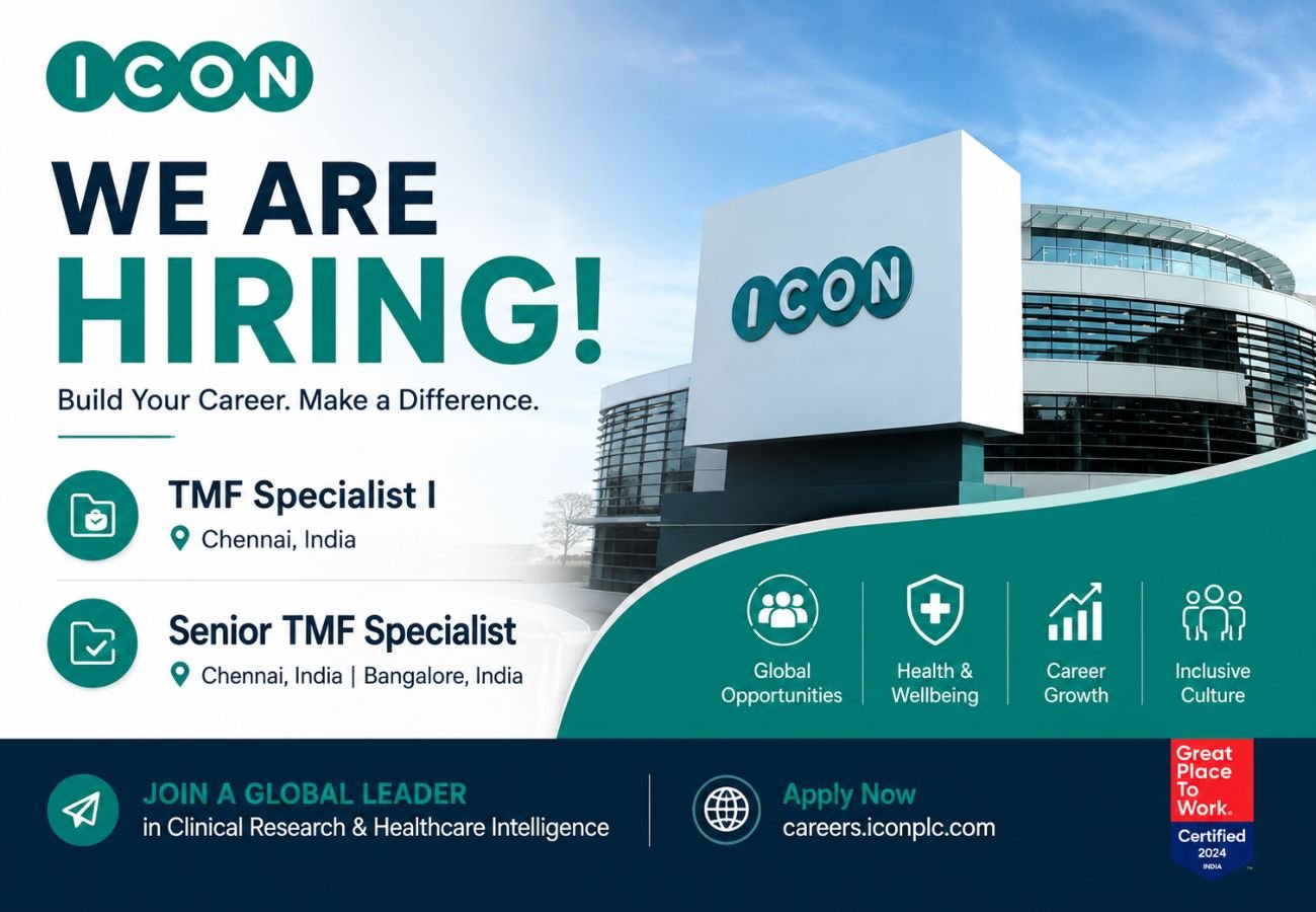 ICON Hiring TMF Specialist I and Senior TMF Specialist