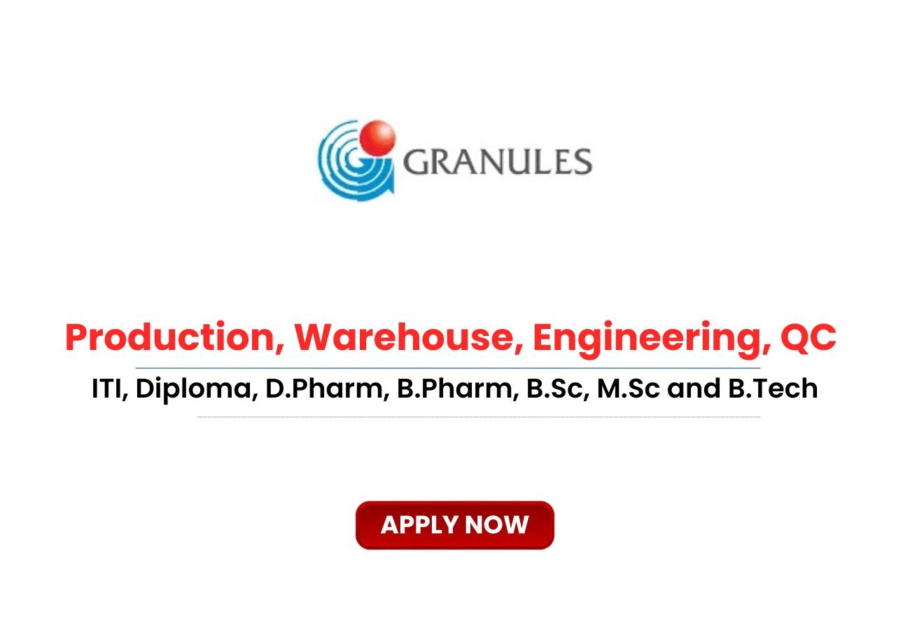 Granules India is Hiring for Production, Warehouse, Engineering, QC