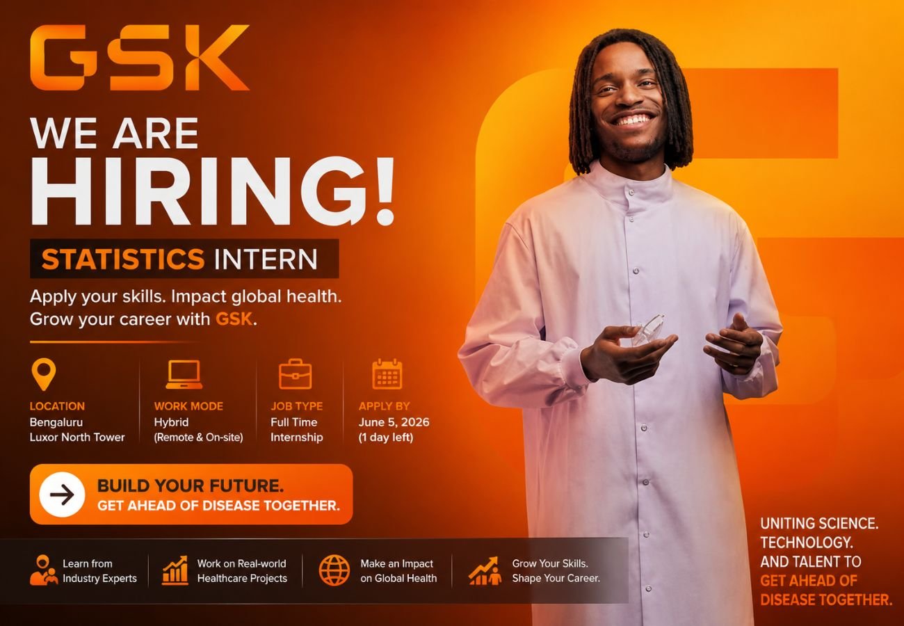 GSK Hiring for Statistics Internship | Freshers