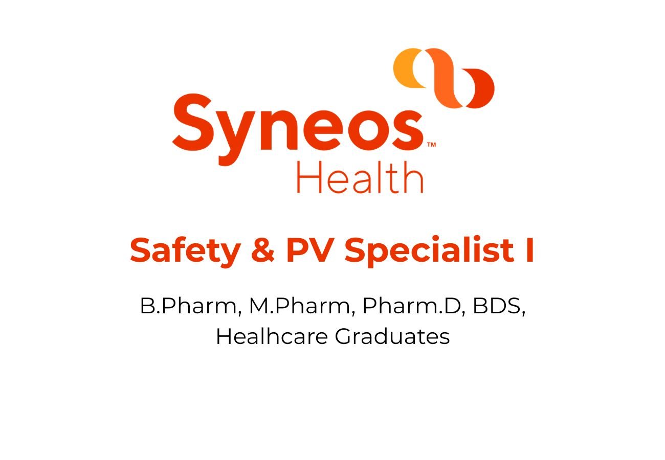 Syneos Health Hiring for ICSR Case Processing (Pharmacovigilance)