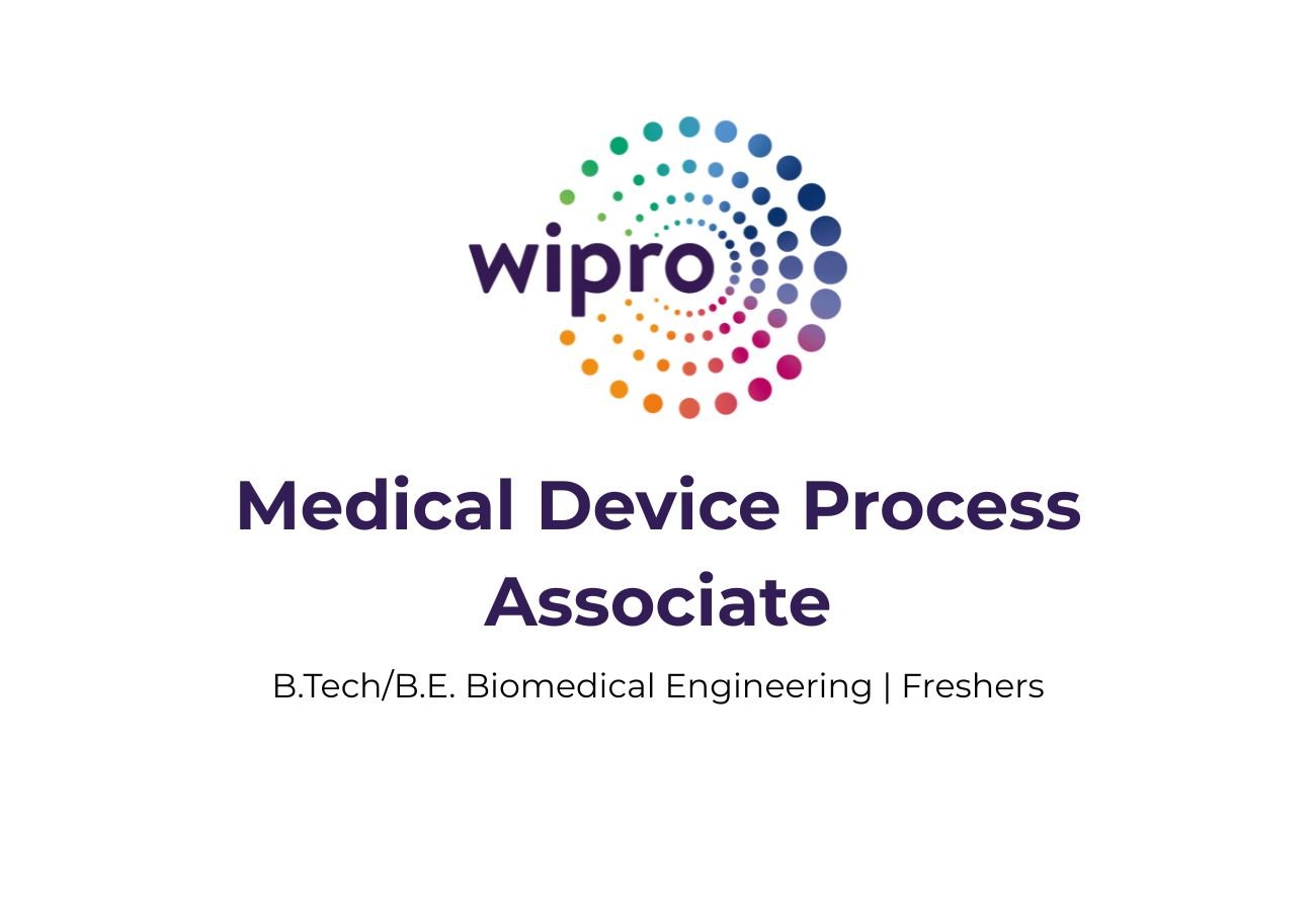 Wipro Hiring Biomedical Engineers | Freshers | Medical Devices