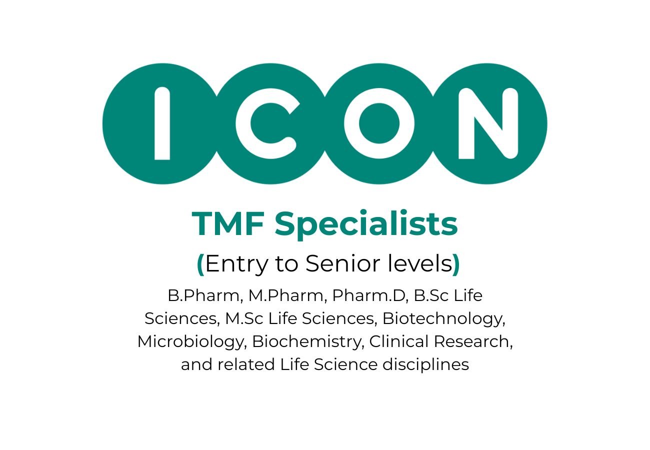 ICON Plc Hiring For TMF Specialists (Entry to Senior levels)